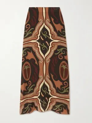 Johanna Ortiz Nuevos Territorios Printed Maxi Skirt Multi
