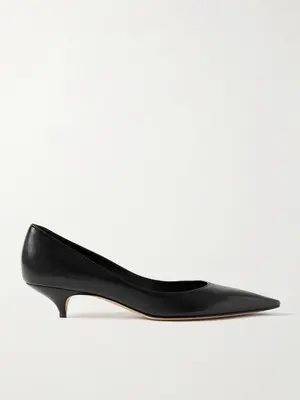 THE ROW Liisa Kitten Two Leather Pumps