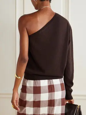 ALLUDE One-shoulder Wool And Cashmere-blend Sweater