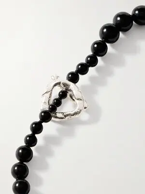 Completedworks Recycled Silver, Onyx, And Pearl Necklace