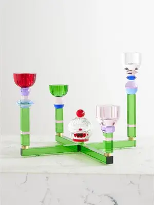 REFLECTIONS COPENHAGEN Charming Chandelier Crystal Candle Holder - Multi
