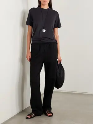 SKIMS Classic Cotton-blend Jersey Straight-leg Pants