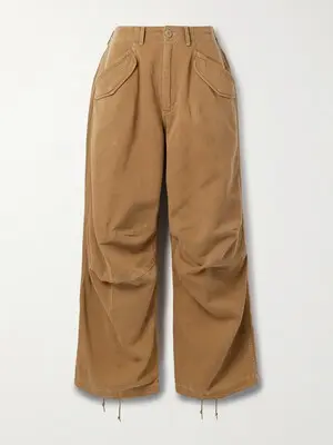 R13 Gathered Cotton-twill Straight-leg Cargo Pants