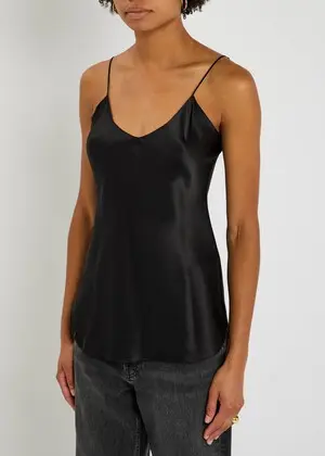 NILI LOTAN Isabella Silk-satin Top