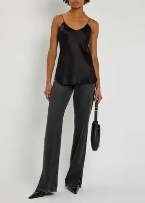NILI LOTAN Isabella Silk-satin Top