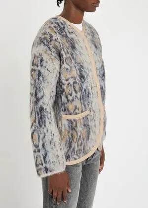 FORTE_FORTE Plumes De Python Jacquard Brushed-knit Jacket