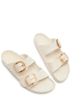 BIRKENSTOCK Arizona Eva Sliders - Ivory