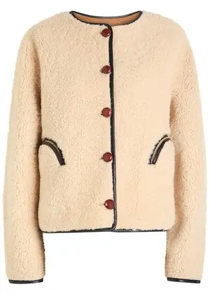 BLAZÉ MILANO Tatoosh Reversible Shearling Jacket - Camel