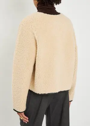 BLAZÉ MILANO Tatoosh Reversible Shearling Jacket - Camel