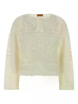 Alanui Crochet Fringed Sweater