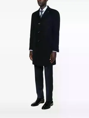 Tagliatore Front-button Wool Coat - Blue