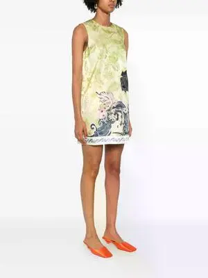 ALEMAIS Rochester Floral-print Mini Dress - Green