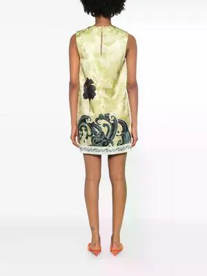 ALEMAIS Rochester Floral-print Mini Dress - Green