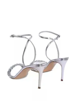 Casadei 80mm Julia Embellished Ankle-strap Sandals