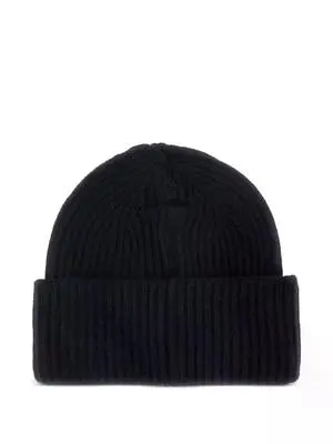 Peuterey Ribbed Logo-plaque Beanie Hat