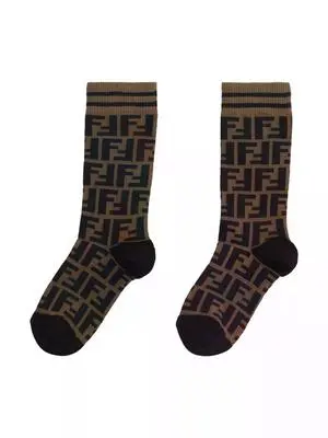Fendi Ff Motif Stretch-cotton Socks