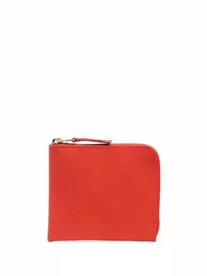 Comme Des Garçons Zip-up Leather Wallet - Orange