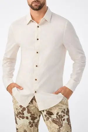 Mr Turk Aaron Long Sleeve Button-up Shirt - Poplar