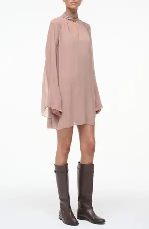Staud Esther Long Sleeve Mini Dress