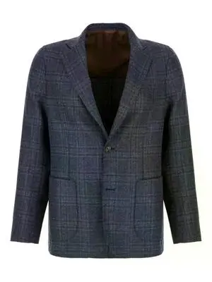 BARBA NAPOLI Checked Single-breasted Blazer