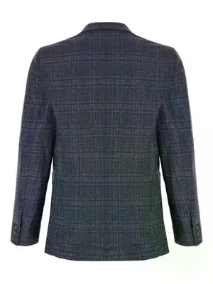 BARBA NAPOLI Checked Single-breasted Blazer