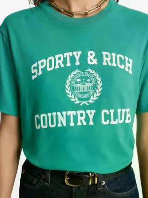 Sporty & Rich Graphic-print Cropped T-shirt