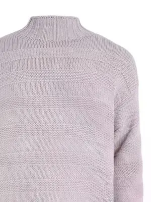 GAËLLE PARIS High-neck Frayed-hem Sweater