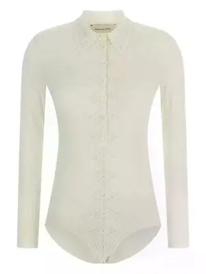 Magda Butrym Collar-embroidered Bodysuit