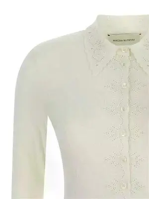 Magda Butrym Collar-embroidered Bodysuit