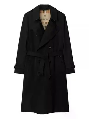 Burberry Double-breasted Belted Trench Coat - Black