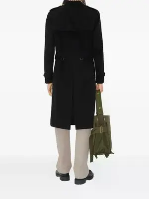 Burberry Double-breasted Belted Trench Coat - Black