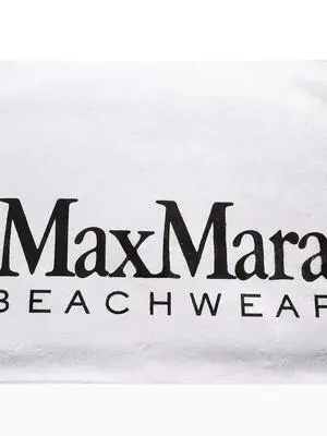 Max Mara Logo Beach Towel - 003 White