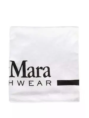 Max Mara Logo Beach Towel - White