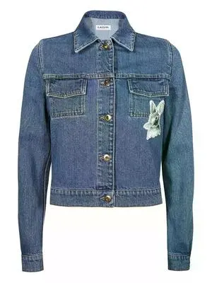 LANVIN Rabbit-patch Denim Jacket