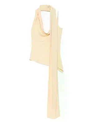 AYA MUSE Asymmetric Draped-detail Blouse