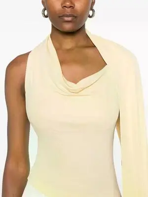 AYA MUSE Asymmetric Draped-detail Blouse