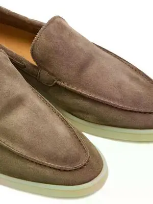 AURELIEN Yacht Suede Leather Loafers - Brown