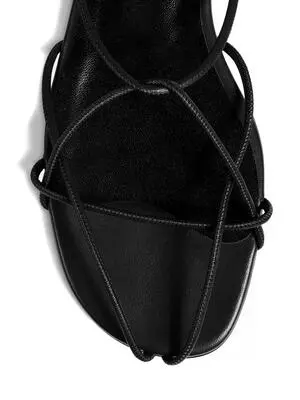 Khaite Loulou Lace-up Sandals - Black