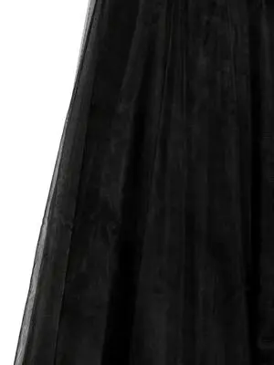 PARLOR Pleated Tulle Skirt - Black