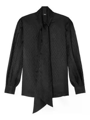 Versace Quilted Tie-neck Shirt