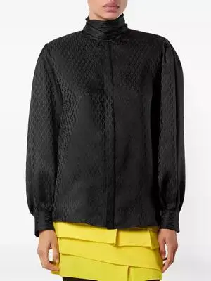 Versace Quilted Tie-neck Shirt