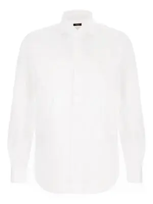 BARBA NAPOLI Long-sleeve Button-down Shirt - White