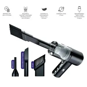 PURSONIC Handy Solutions 16-piece Tool Kit + Cordless Power Scrubber + 2-in-1 Mini Wireless Vacuum & Air Duster Bundle