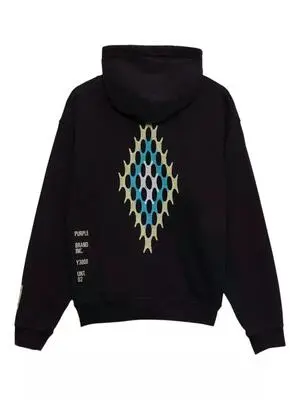 PURPLE BRAND Artifact Diamond-pattern Hoodie