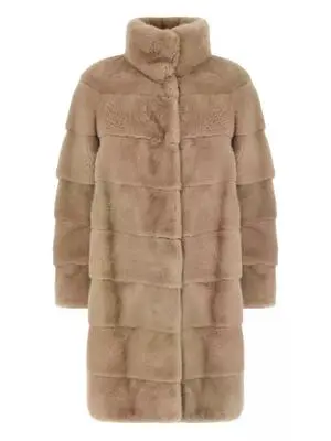 OLIVIA V Horizontal-panel Fur Coat
