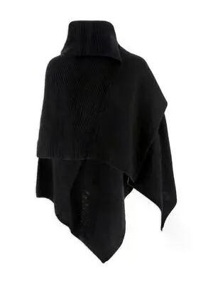 NICCOLO PASQUALETTI Turtleneck Ribbed-knit Poncho