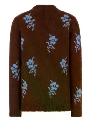 JIL SANDER Floral-jacquard Sweater - Red