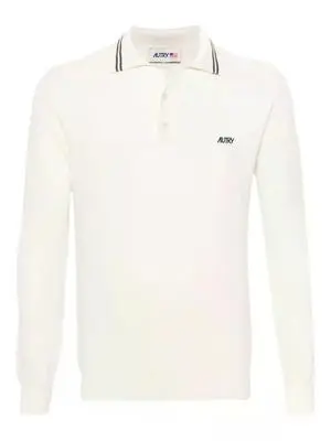 AUTRY Long-sleeve Polo Shirt - Neutrals