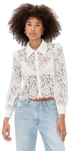Women's White Lace Shirt