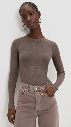 AGOLDE Delphi Slim Tee - Ceramic